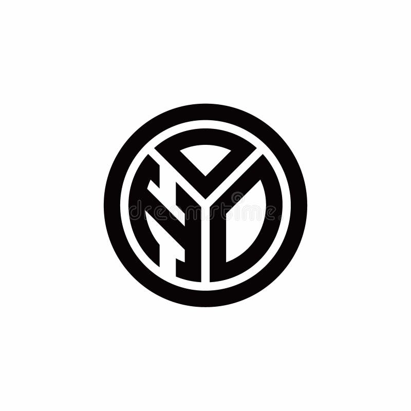 HD Monogram Logo with Circle Outline Design Template Stock Vector ...