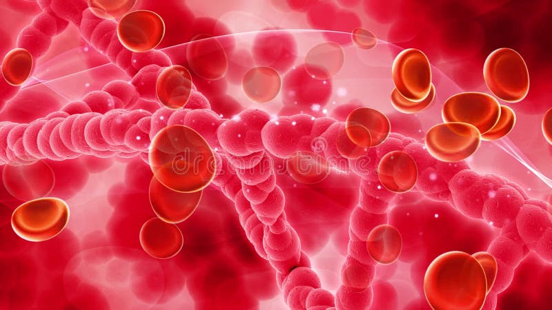 Red Blood Cells in Motion Against a Dark Background Stock Footage ...