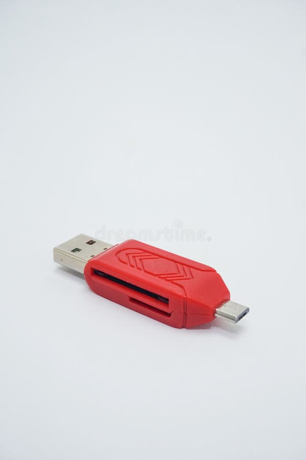 HD OTG Multi SD + Micro SD Card Reader Stock Photo - Image of lighting ...
