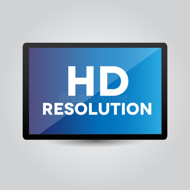 HD resolution on screen stock vector. Illustration of elegance - 27097194