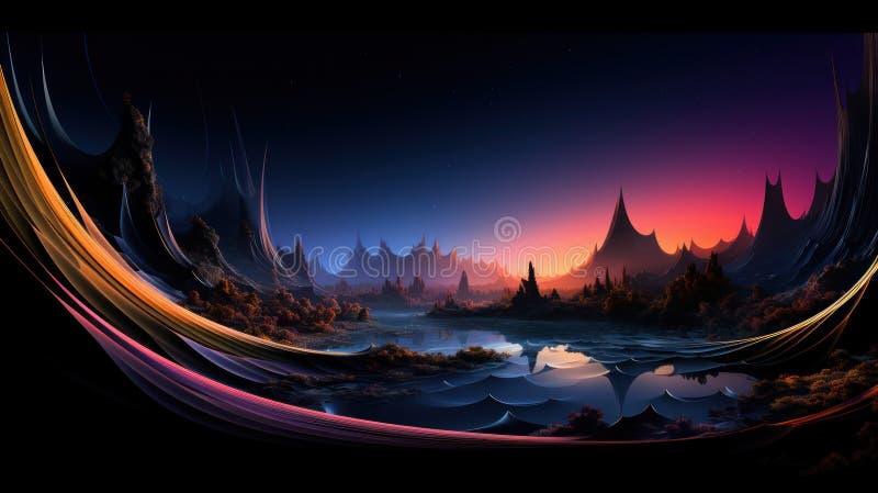 Hd Super Bright Colors. Created with Generative AI Stock Illustration ...