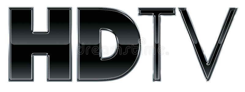 HD TV or HDTV Text Graphic stock illustration. Illustration of ...