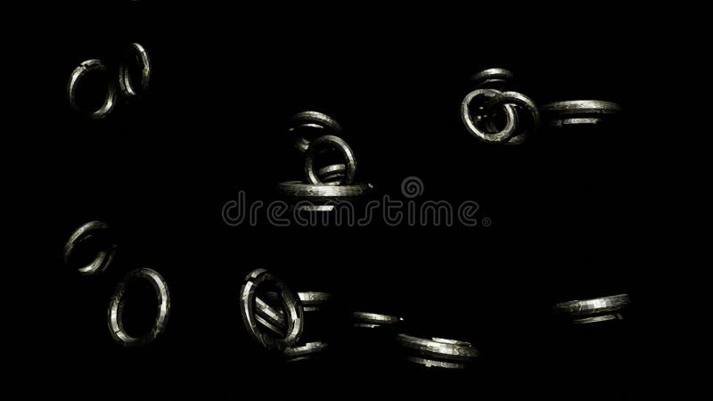 HD Video of 3D Abstract Metallic Ring Shape Object with Beautiful ...