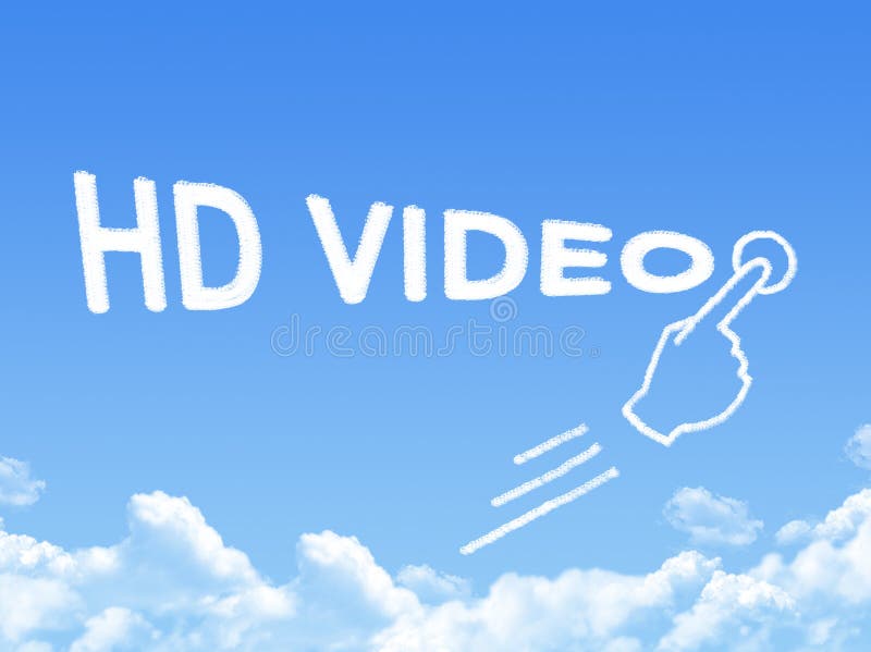 HD Video Message Cloud Shape Stock Illustration - Illustration of ...