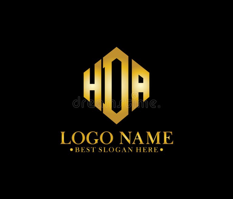 HDA Diamond Alphabet Logo Design Concept Stock Vector - Illustration of ...