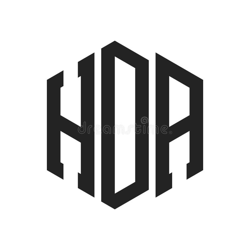 HDA Logo Design. Initial Letter HDA Monogram Logo Using Hexagon Shape ...