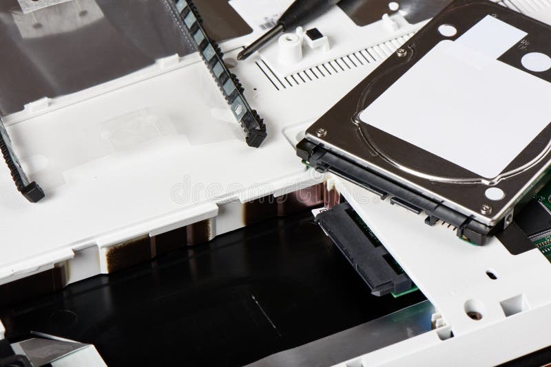 HDD with Bracket and SATA Slot Stock Photo - Image of installation ...