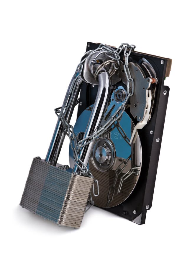 HDD chains and lock stock image. Image of restrict, lock - 19702423