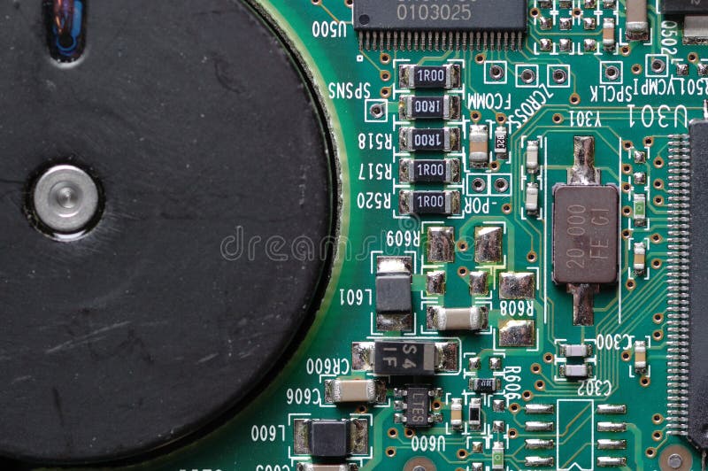 HDD circuit board stock image. Image of drive, card, processor - 3520043