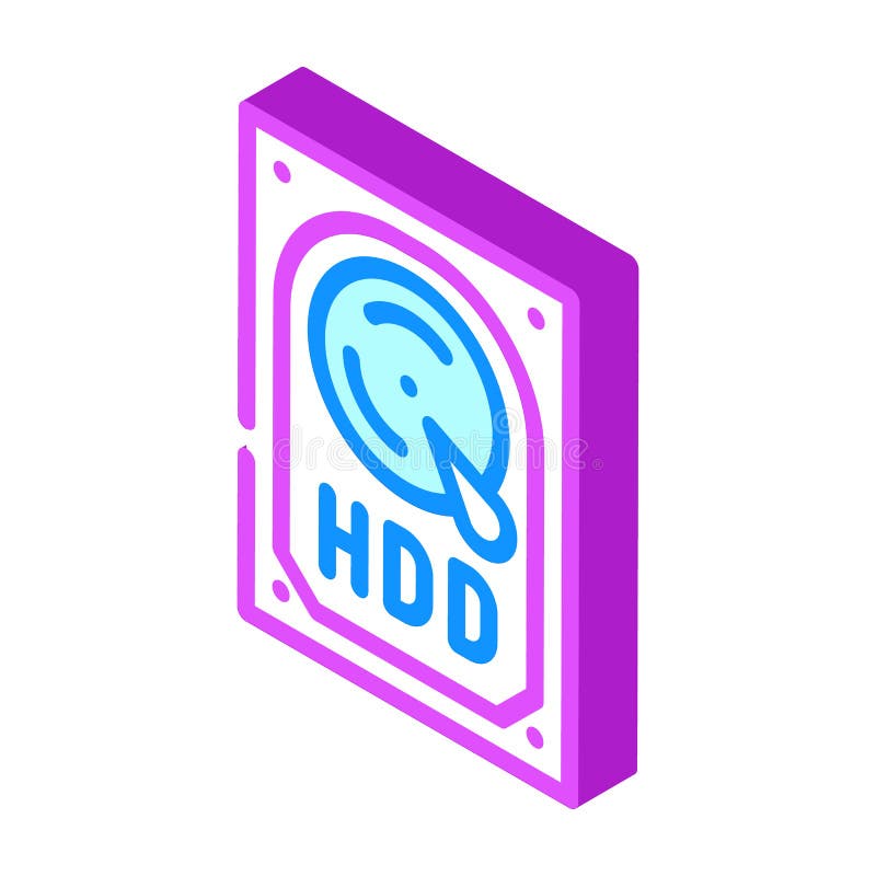 Hdd Computer Part Isometric Icon Vector Illustration Stock Vector ...