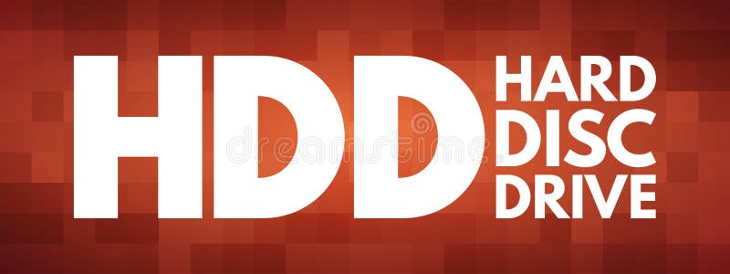 HDD - Hard Disc Drive Acronym Concept Stock Illustration - Illustration ...