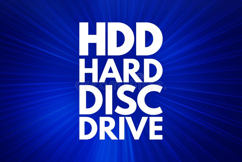 HDD - Hard Disc Drive Acronym, Technology Concept Background Stock ...