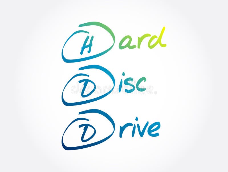 HDD - Hard Disc Drive Acronym, Technology Concept Background Stock ...