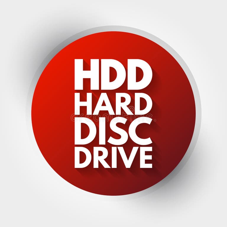 HDD - Hard Disc Drive Acronym, Technology Concept Background Stock ...