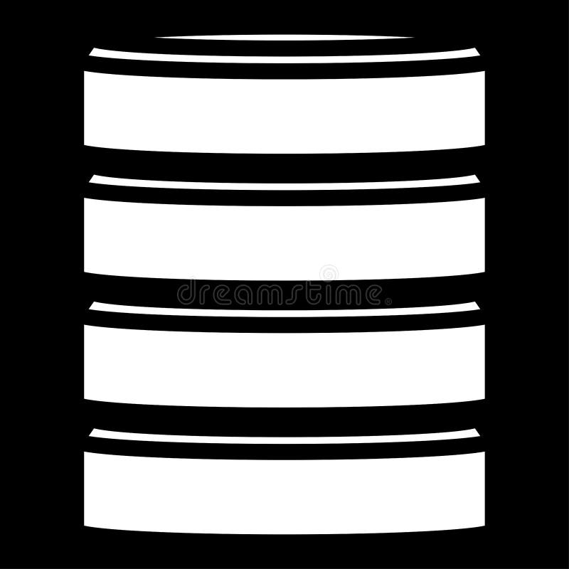 HDD, Hard Disk Drive, Mainframe Computer Stacked Cylinder Icon. Server ...