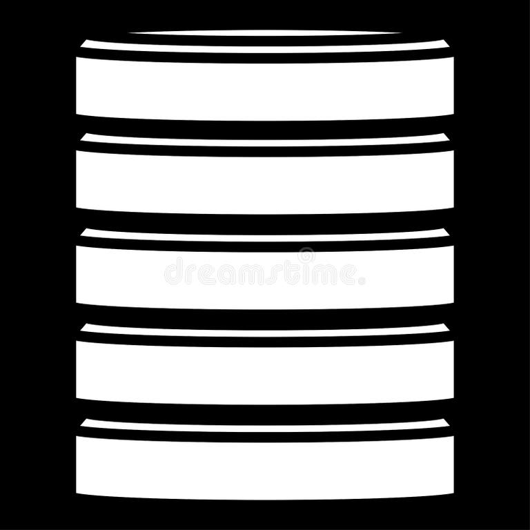 HDD, Hard Disk Drive, Mainframe Computer Stacked Cylinder Icon. Server ...