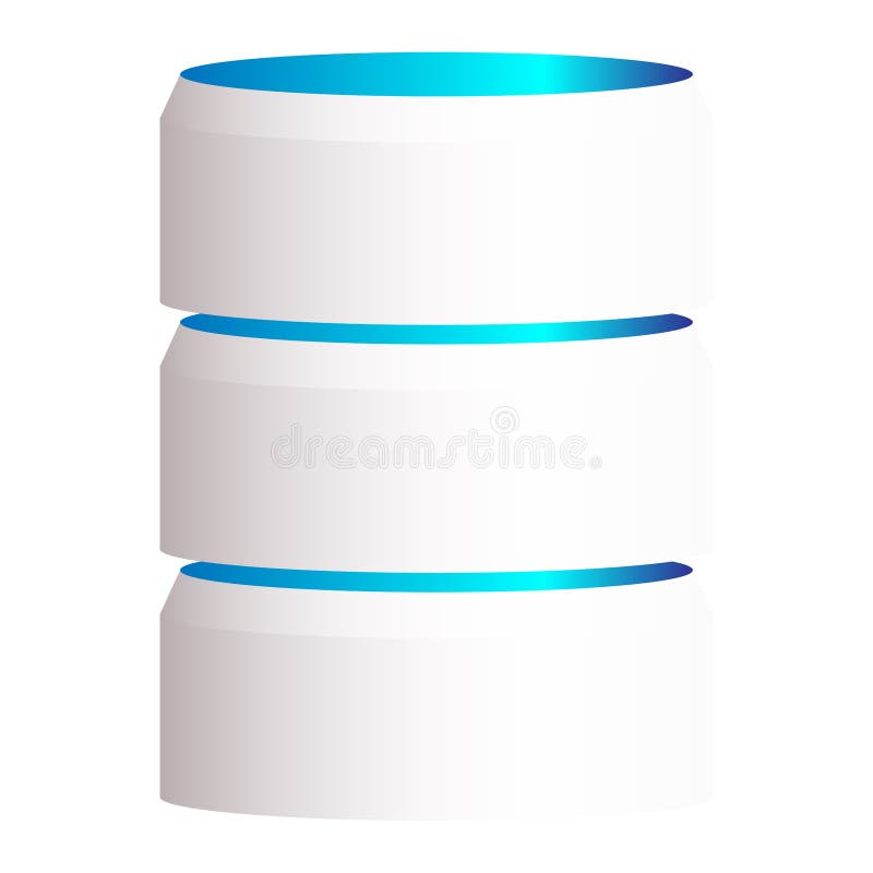 HDD, Hard Disk Drive, Mainframe Computer Stacked Cylinder Icon. Server ...