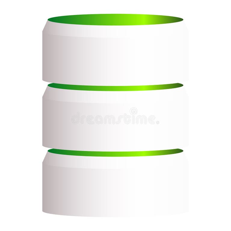 HDD, Hard Disk Drive, Mainframe Computer Stacked Cylinder Icon. Server ...