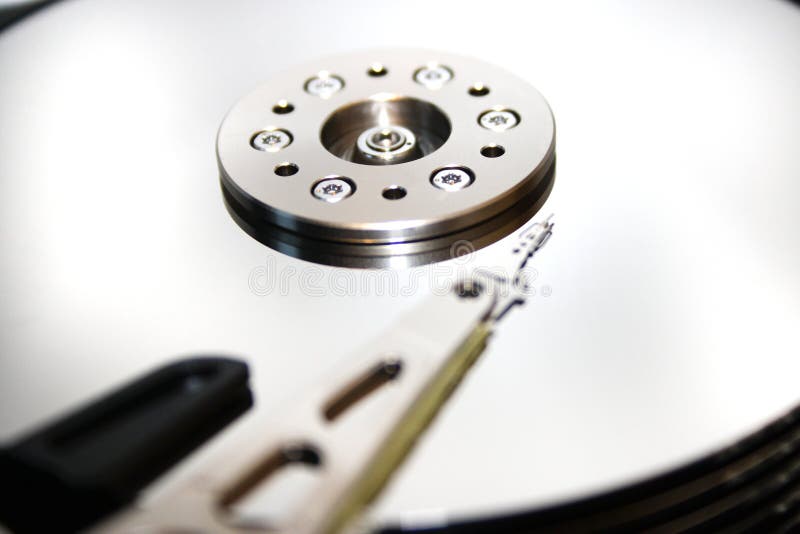 HDD - a Hard Disk Drive is Open Stock Photo - Image of binary, memory ...
