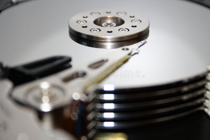 HDD - a Hard Disk Drive is Open Stock Photo - Image of computer ...