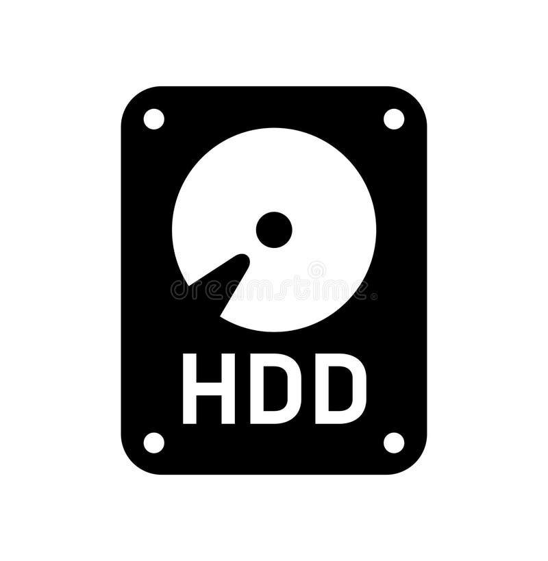 HDD Hard Disk Vector Icon Illustration Stock Vector - Illustration of ...