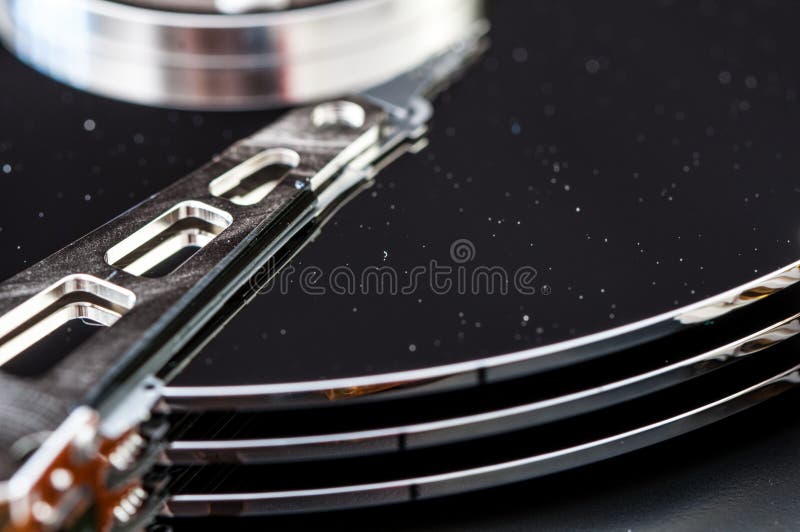 Internals of a Harddisk HDD Stock Image - Image of computer, close ...