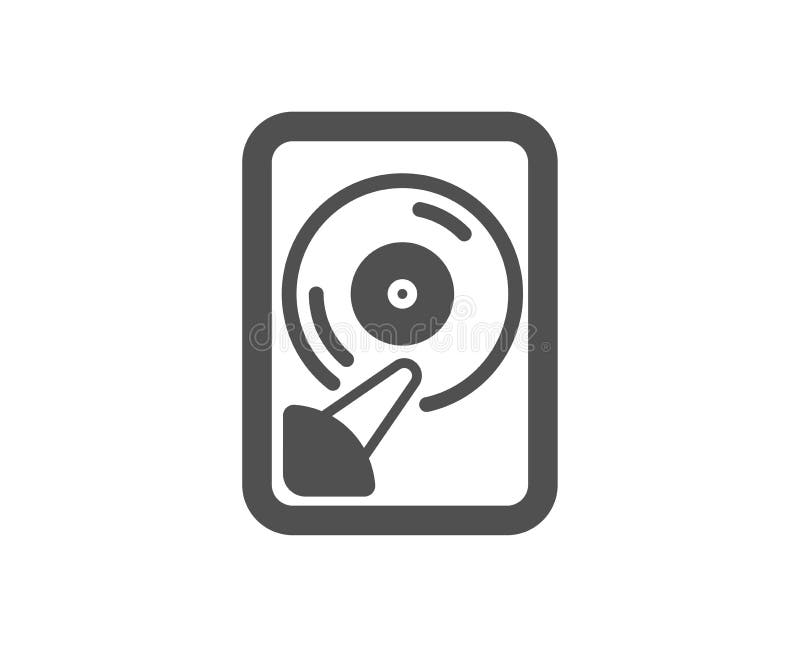 Hdd Icon. Computer Memory Component Sign. Data Storage. Vector Stock ...