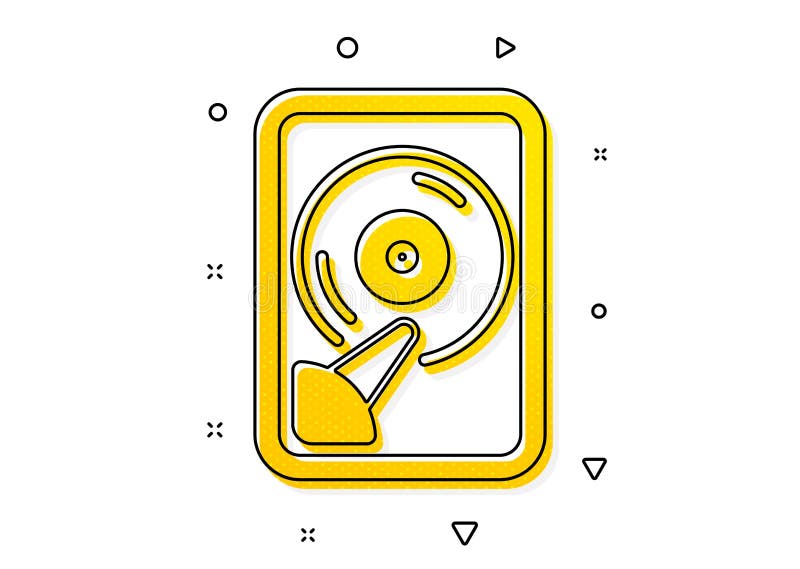 Hdd Icon. Computer Memory Component Sign. Data Storage. Vector Stock ...