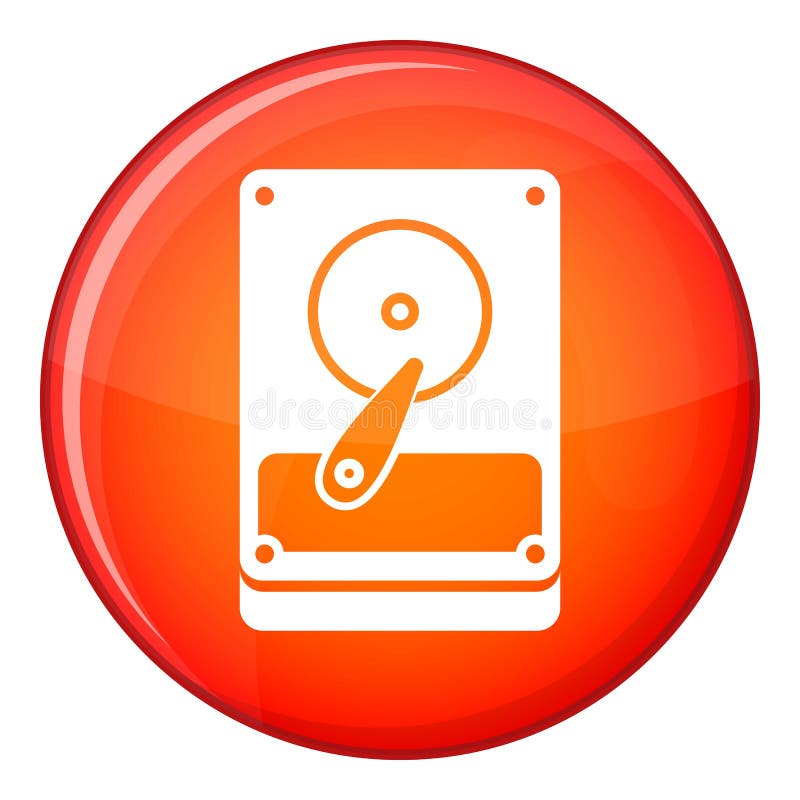 HDD icon, flat style stock vector. Illustration of icon - 82758376