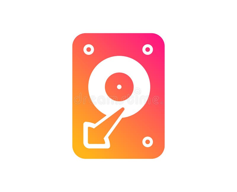 HDD Icon. Hard Disk Storage Sign. Vector Stock Vector - Illustration of ...