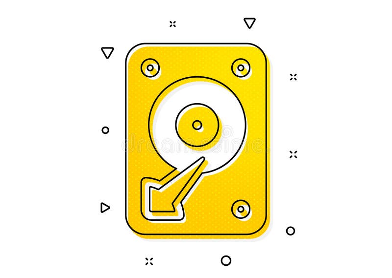 HDD Icon. Hard Disk Storage Sign. Vector Stock Vector - Illustration of ...