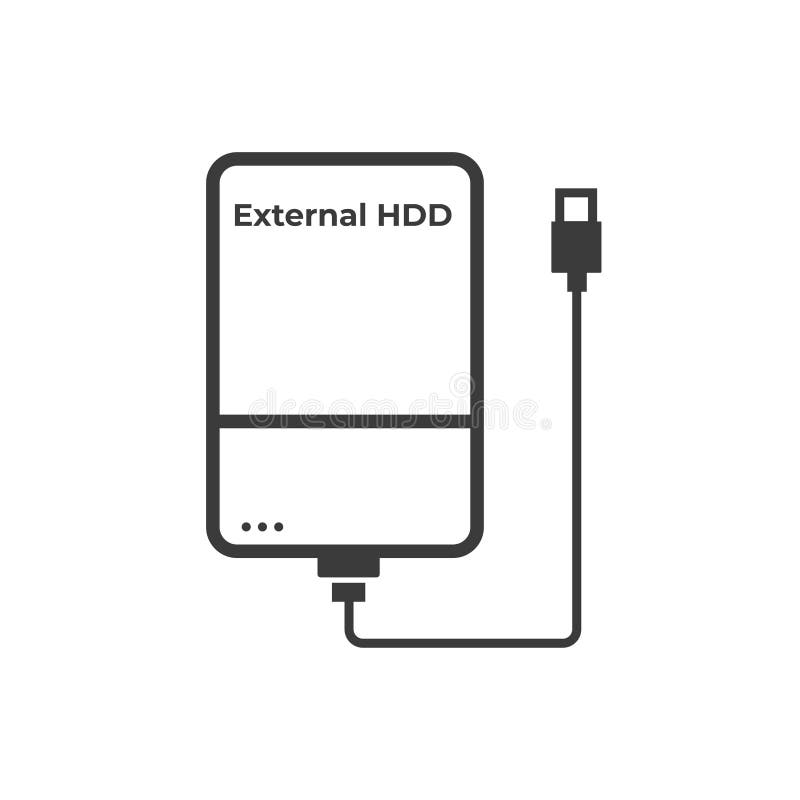 HDD Icon. Hard Drive Icon Isolated on White Background Stock Vector ...