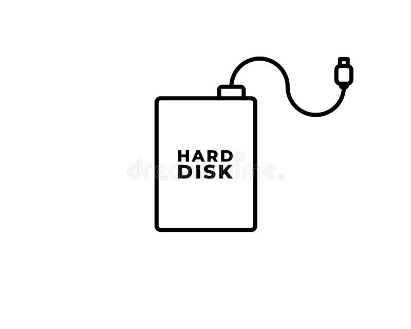 Hard Disk Drive, Hardware HDD Storage. Flat Vector Icon Illustration ...