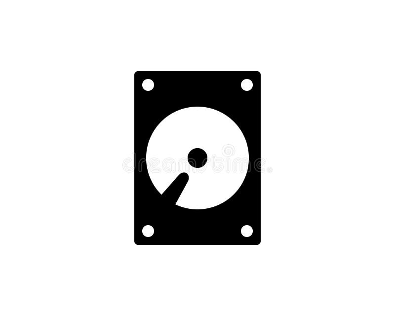 HDD Icon. Simple Flat Logo of Hard Drive Disk Isolated on White ...