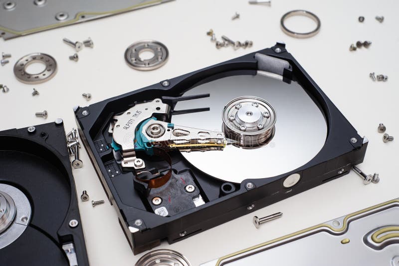 HDD Inside stock image. Image of disc, crash, damage - 46107165
