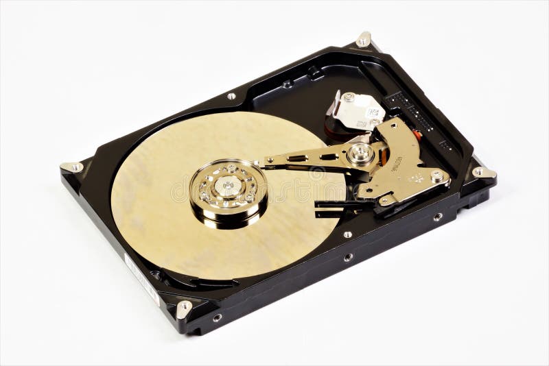 HDD, the Internal Device of the Hard Disk. Isolated on a White ...