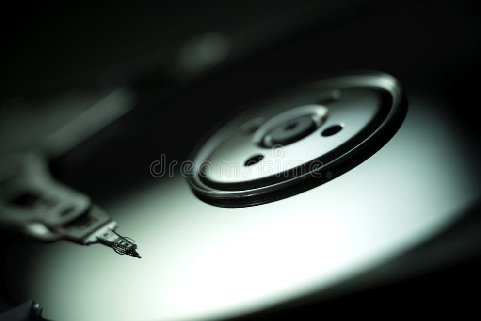 HDD Internal Parts. PC Hardware. Open HDD Stock Image - Image of binary ...