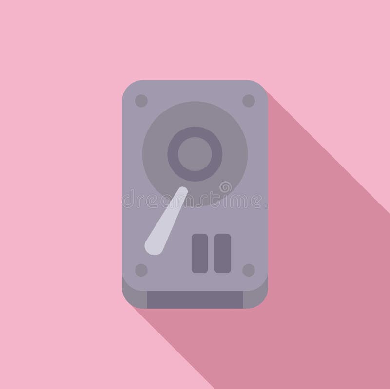 Hdd Laptop Repair Icon Flat Vector. Broken Data System Stock Vector - Illustration of vector ...