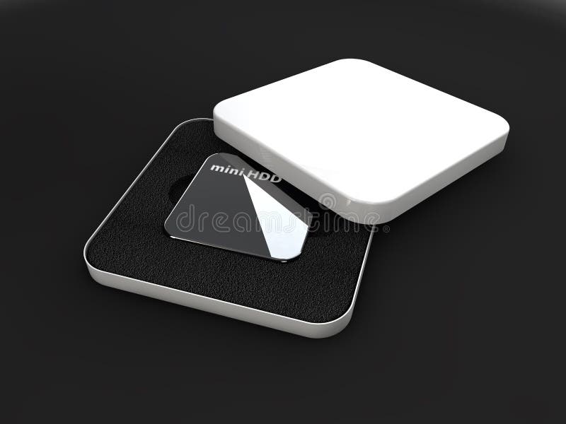 Hdd, Mini Festplattenlaufwerk, Komponenten, Illustration, Schwarz Stock ...