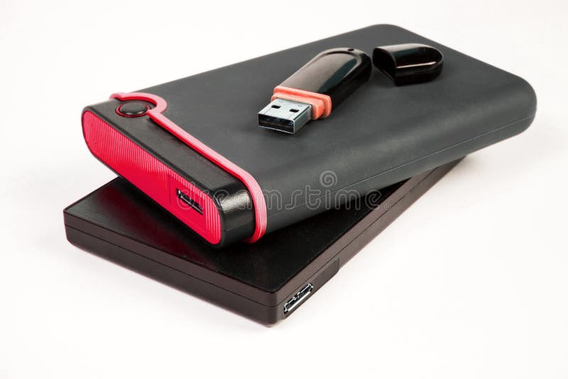 Hdd and Ssd Usb Flash Drive Data Storage Stock Photo - Image of card ...