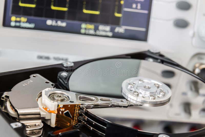 HDD in a Test Laboratory Ready for Data Recovery or Repair Stock Photo ...