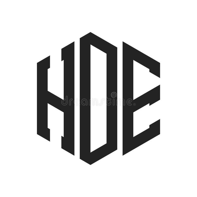 HDE Logo Design. Initial Letter HDE Monogram Logo Using Hexagon Shape ...
