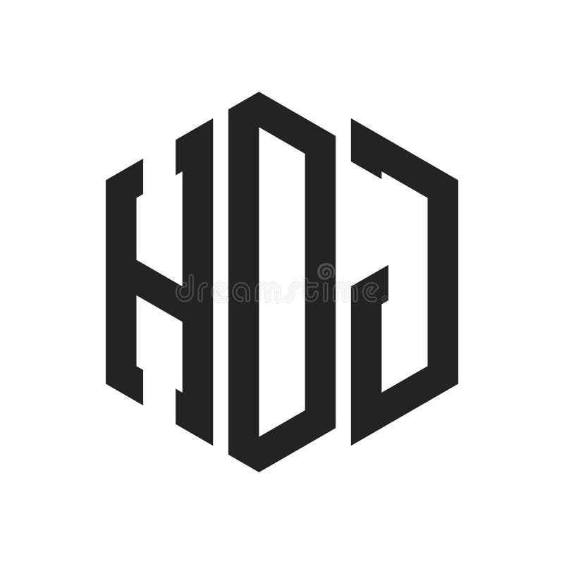 HDJ Logo Design. Initial Letter HDJ Monogram Logo Using Hexagon Shape ...