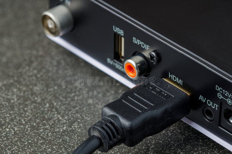 The Hdmi Cable is Correctly Inserted into the TV Set-top Box Everything ...