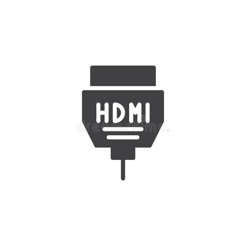 HDMI cable icon vector stock vector. Illustration of hdmi - 108819138