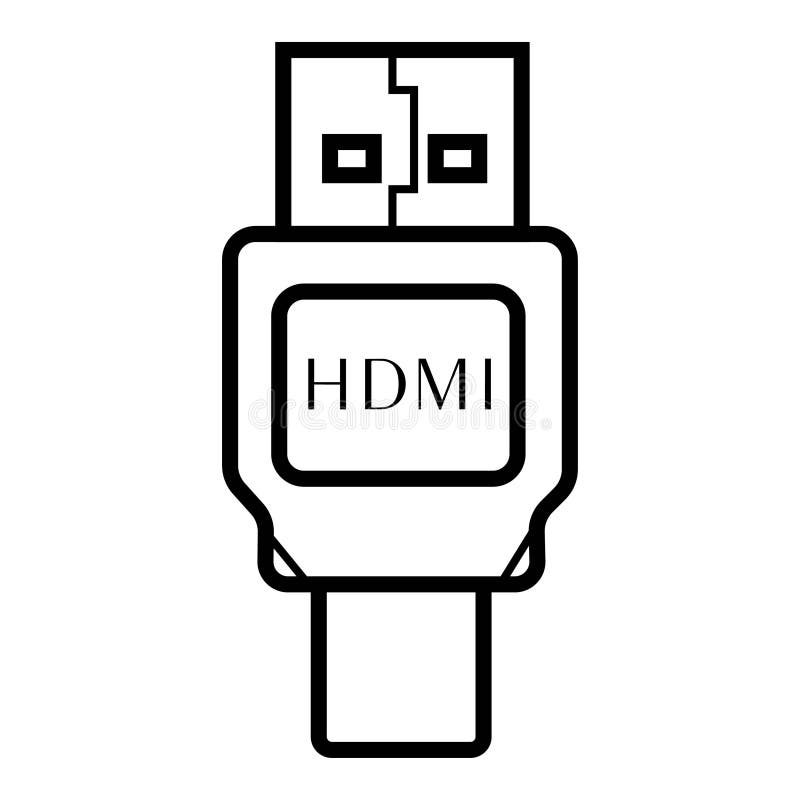 HDMI Cable 3D Blueprint - Isolated Stock Illustration - Illustration of ...