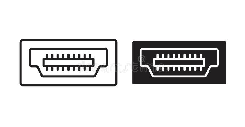 Hdmi Cable Iconset Stock Illustrations – 2 Hdmi Cable Iconset Stock ...