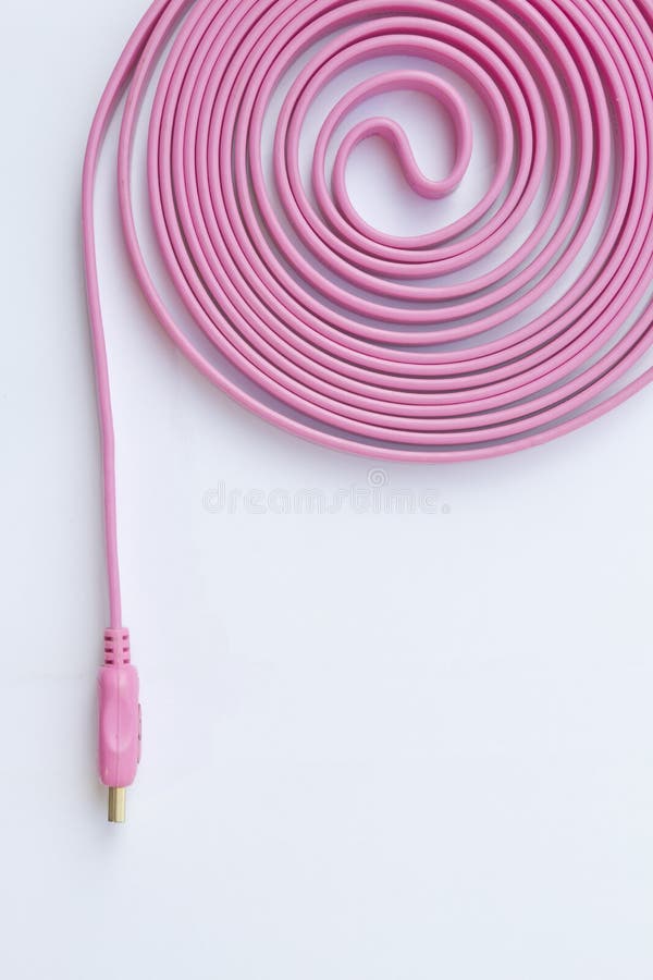 Pink HDMI cable stock photo. Image of digital, media - 29786348
