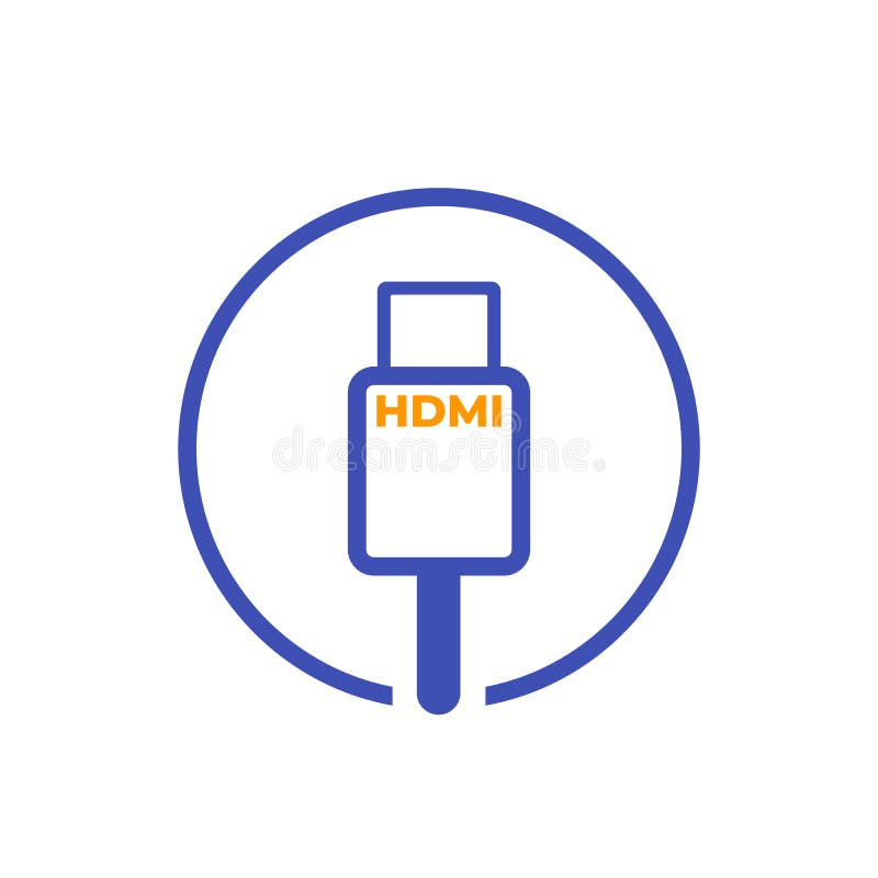 HDMI 2.1 Icon on White, Vector Stock Illustration - Illustration of ...