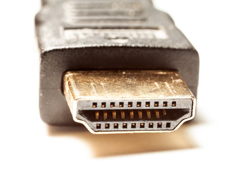 Hdmi Connection Cable Close Up Stock Photo - Image of connection, video ...